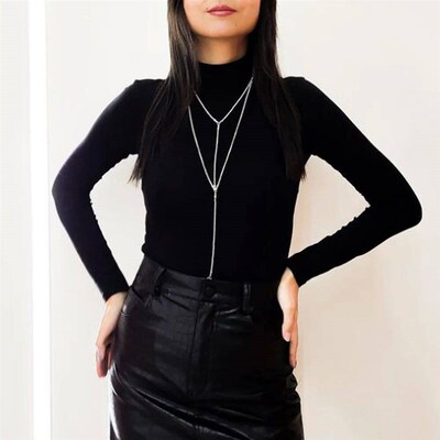 Stonefans Simple Chest Chain Jewellery Waist Bra for Women