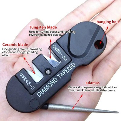 4-in-1 Mini Portable Tungsten Ceramic Carbide Knife Whetston