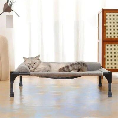 Dog+Cot+Dog+Hammock+Bed+With+Pillow+And+Breathable+Mesh