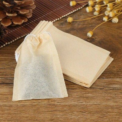 100Pcs/Lot Empty Drawstring Teabags Paper Tea Bags Filter