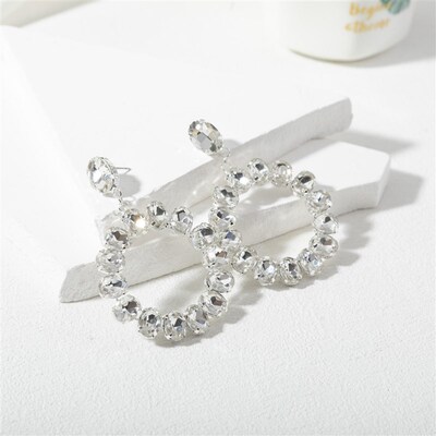 2024 New Exaggerated Pendant Round Sunflower Water Diamond