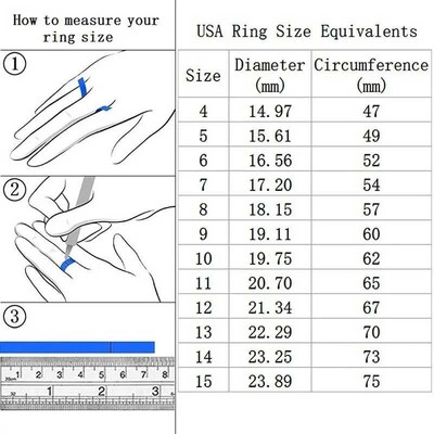 2pcs/set Luxury Crystal Female AAA Zircon Stone Ring Set For