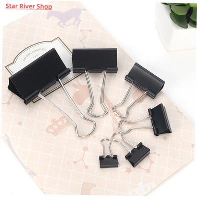 Printed Metal Binder Clips Paper Clip Clamp Office School Bi