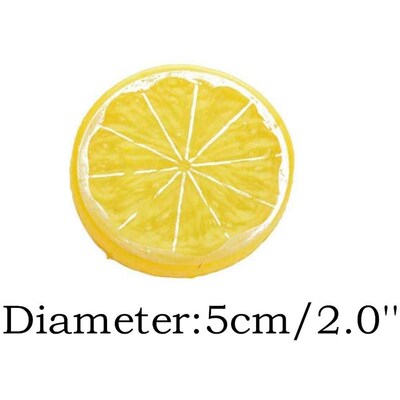 40 Pcs Simulation Lemon Slices Fake Artificial Fruit Model P