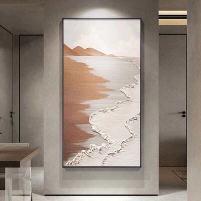 Nordic Porch Decoration Painting Silent Wind Waves Texture P