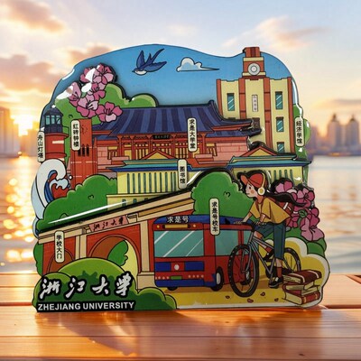 Fridge Magnet China travel Hangzhou resin refrigerator paste