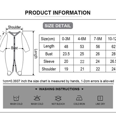 Newborn Baby winter clothes 3pcs baby boys girls rompers lon