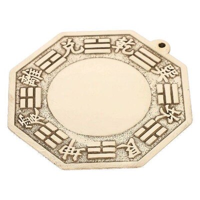 Hexagon Convex Mirror Ornament Feng Shui for Protection