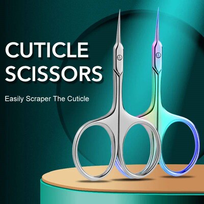 1Pcs Cuticle Scissors Manicure Nail Tools Stainless Curved B