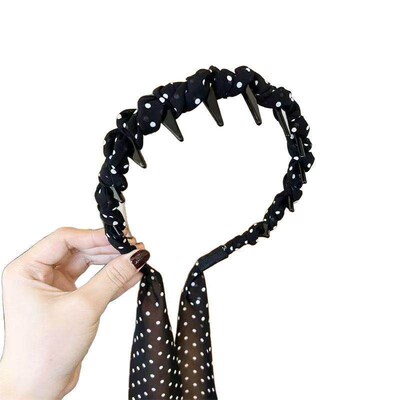 Dotted bow hairband for women, new fashionable style, elegan