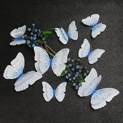 12Pcs Ambilight Double Layer 3D Butterfly Wall Stickers For