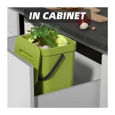 Food Waste Basket Bin for Kitchen, Small Countertop Compost