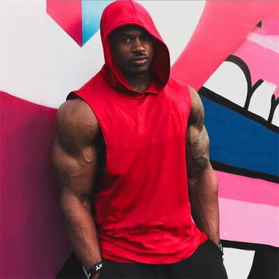 Mular Mens Blank Cotton Vest Loose Bodybuilding Fitness Spo