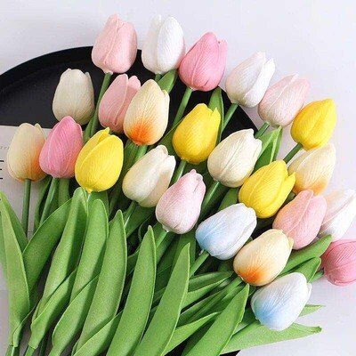 10Pcs Tulip Artificial Flowers Real Touch Artificial Bouquet