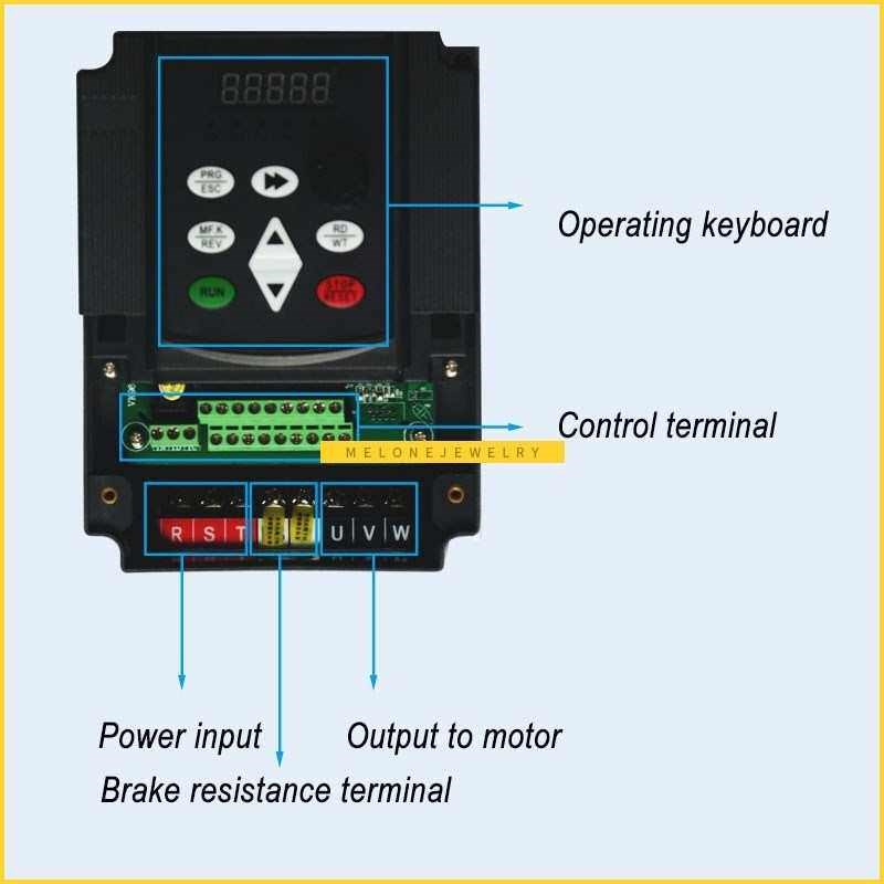 VFD Inverter 220V 4KW Frequency Converter 3P 220V Output CN