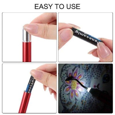 With Hooks Vinyl Weeding Pen With LED Light Installation