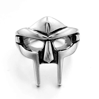 Vintage Goth Mf Doom Mask Adjustable Joint Ring For Men Glad