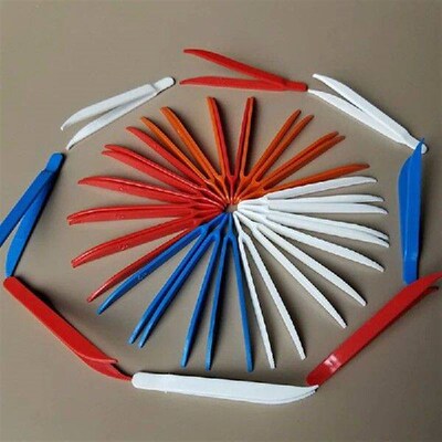20pcs Disposable Plastic Tweezers Kid Toy DIY Small Beads