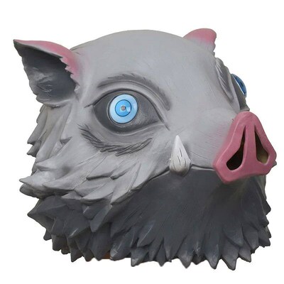 Hashibira Inosuke Cosplay Mask Pig Silicone Headgear Latex