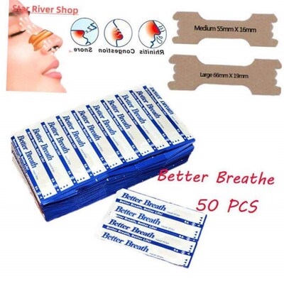 50 Pcs Nasal Strips Better Breath Good Sleeping Anti Snoring