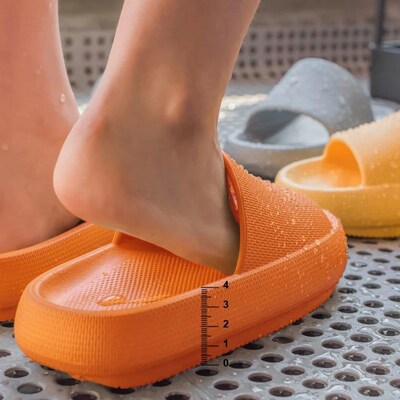Thick Platform Bathroom Home Slippers Women Fashion Soft Sol