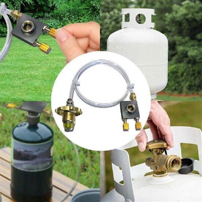 Flat Cylinder Tank Coupler Dual Switch Small Propane Tank