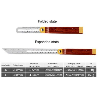 Angle Rulers Gauges Sliding T-Bevel Measuring Tools
