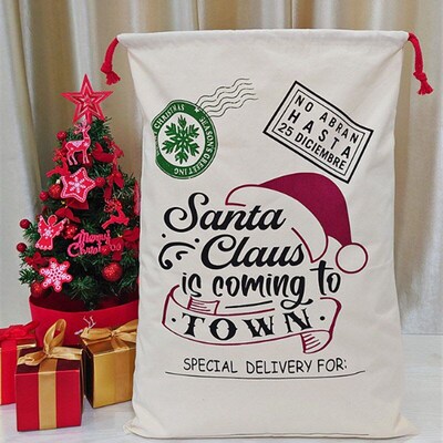 1pc Christmas Drawstring Bag Xmas surprise