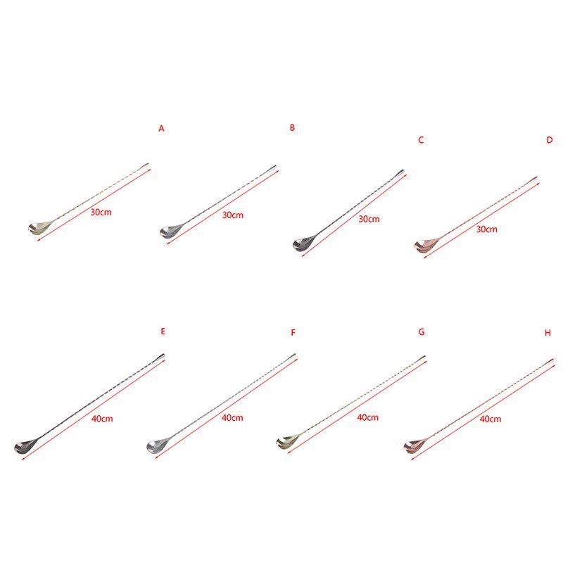 Stir Spoon Stainless Steel Mixing Cocktail Spoon Spiral Patt