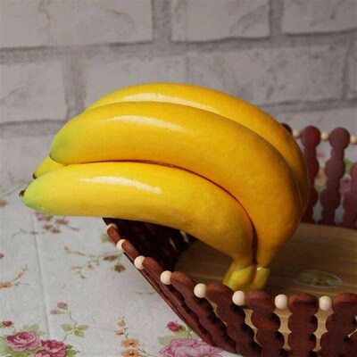Faux Bananas Bunch Lifelike Banana Cluster Decoration