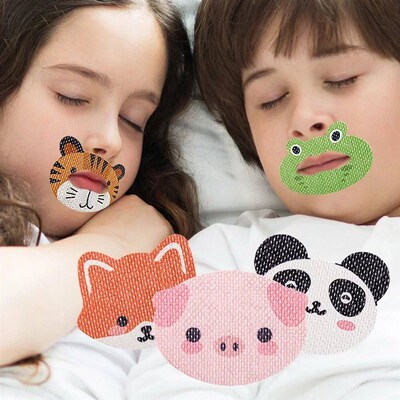 30/60Pcs Anti-Snoring Cartoon Stickers for Children Sleep Cl
