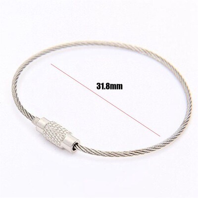 5Pcs/lot 100mm EDC Keychain Stainless Steel Carabiner Key Ho