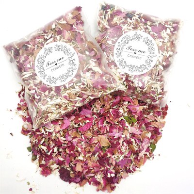 1/5/10Packs Dried Flower Rose Petals Natural Wedding Confett