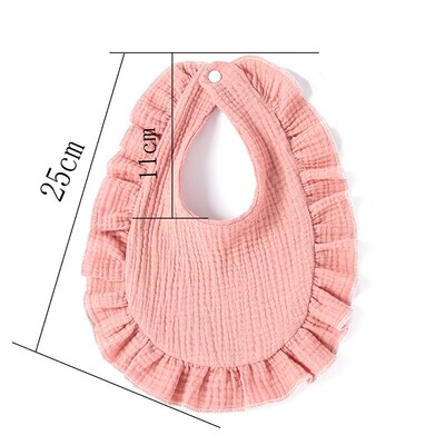 Baby Boy Girls Burp Cloths Lace Bibs Soft Cotton Adjustable
