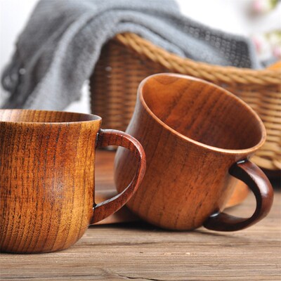 Wooden Big Belly Cups Handmade Natural Spruce Wood Cups Beer