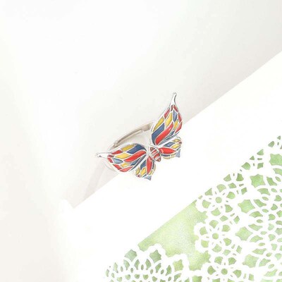 2021 Hot Sale Drop Shopping Animal Enamel Butterfly Adjustab