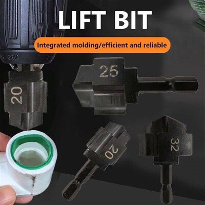 3pcs PPR Lifting Stepped Drill Bit Hexagon Shank Water Pipe