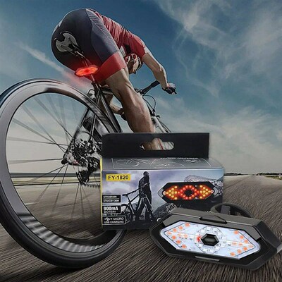 Bike Turn Signal Rear Light Remote Bicycle Lights LED USB Re