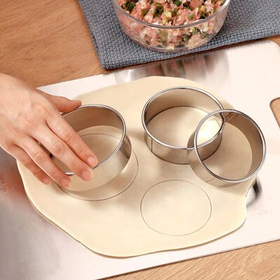 5pcs/set Stainless Steel Round Cookie Mold DIY Biscuit Cutte