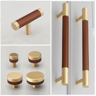 Long Handle Grain Alloy+ Brass Cabinet Handles Wardrobe