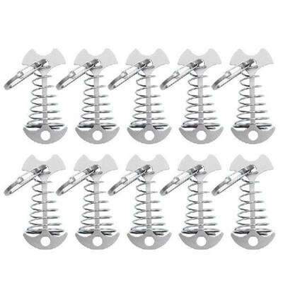 10Pcs Fishbone Deck Anchors Peg Tents Tensioner for Outdoor