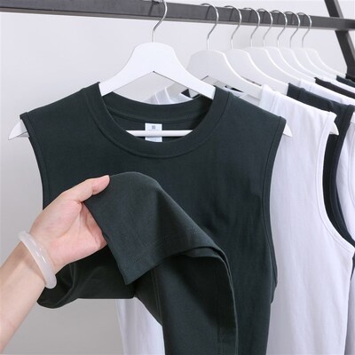 220g Heavy Cotton Sleeveless Vest Mens Vest Sleeveless T-sh