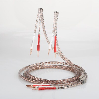 Pair Viborg VS903 Flat Copper Speaker Audiophile Cable HIFI