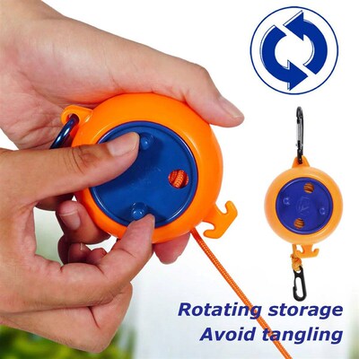 8 Meters Clothesline Retractable Washing Line Travel Clothes