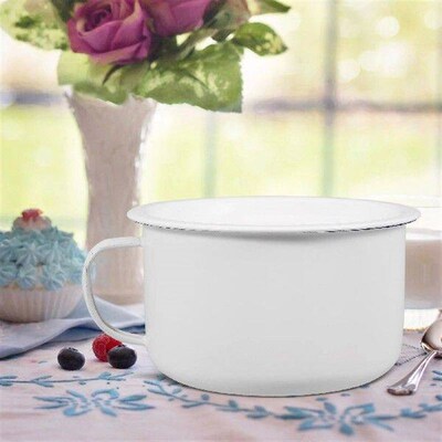 Enamel Instant Noodle Bowl Soup Mug Food Casserole Serving