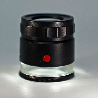 10X Cylinder Magnifier with LED & UV Lights Professional