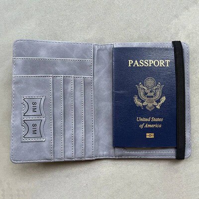 Rfid Blocking Peronalied Paport ver World Map Compa with Ela