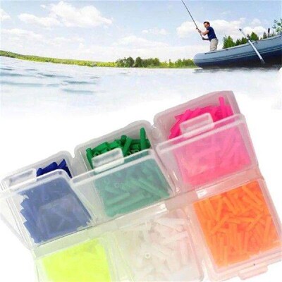 1 Box Assorted Pole Floats Color Silicone Tube Set