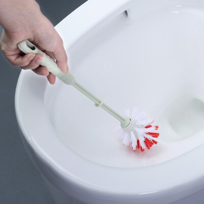 Toilet Bowl Brush and Holder Set Compact Tool Deep Cleaning