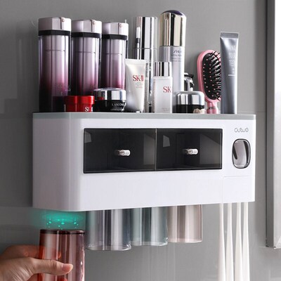 Bathroom Accessories Set Magnetic Adsorption Inverted